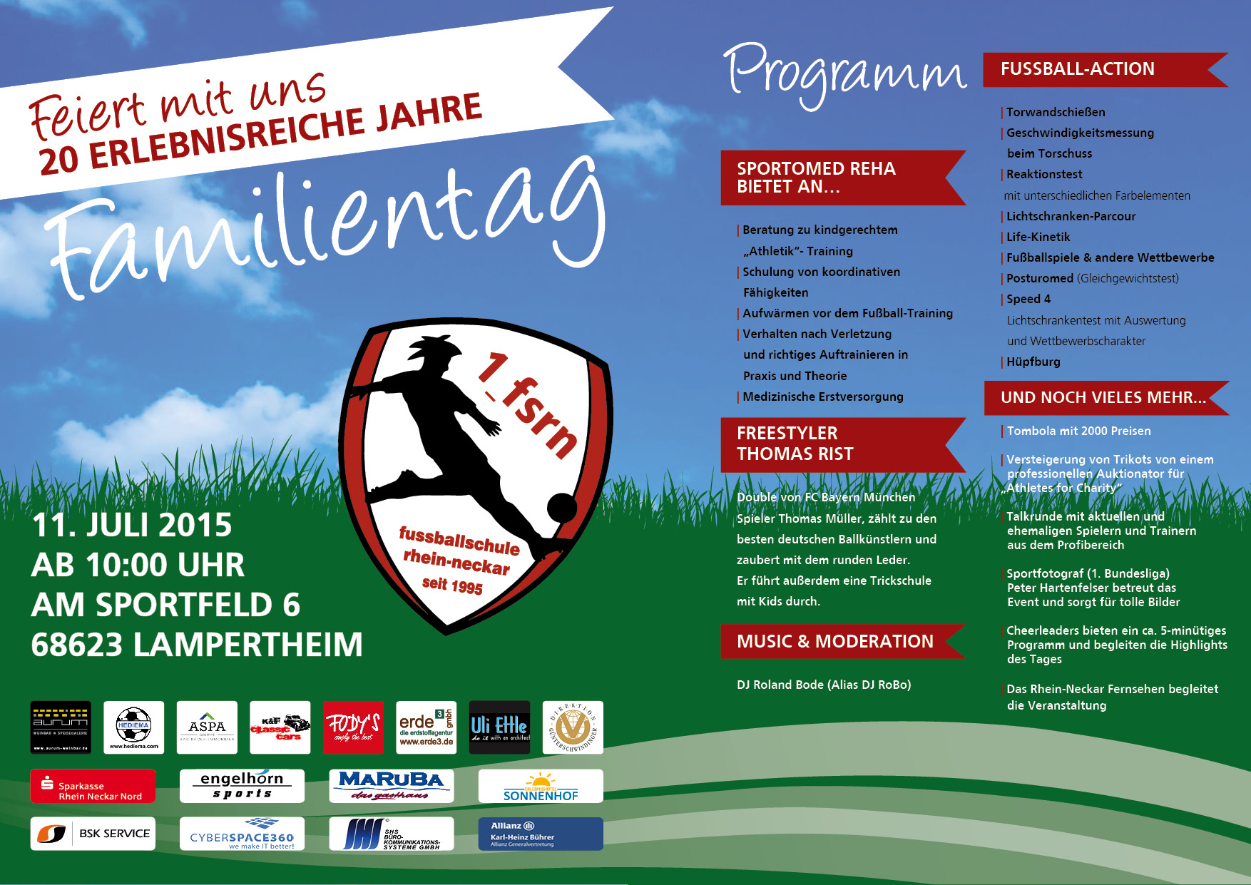 Einladung an alle Fußballfans | 1. Fußballschule Rhein-Neckar – seit 1995